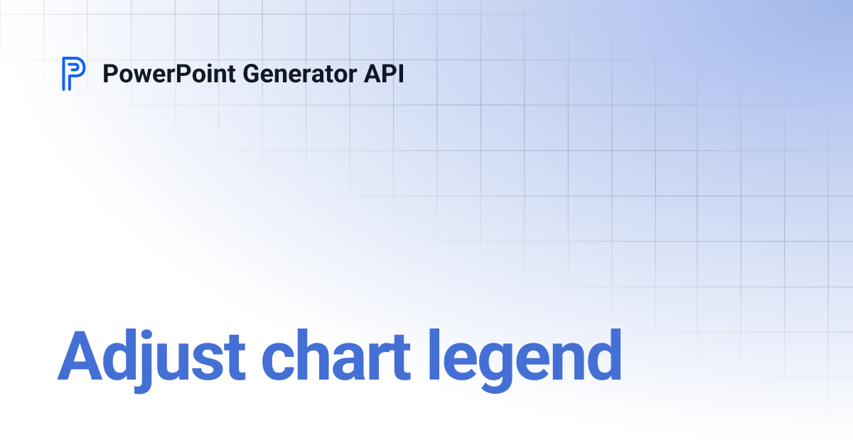 Adjust chart legend | PowerPoint Generator API